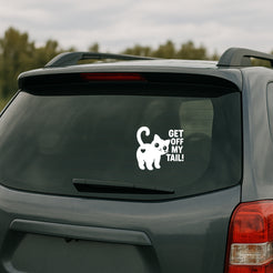 Get Off My Tail Sticker | Funny Car Decal | Sticker Bongo – StickerBongo