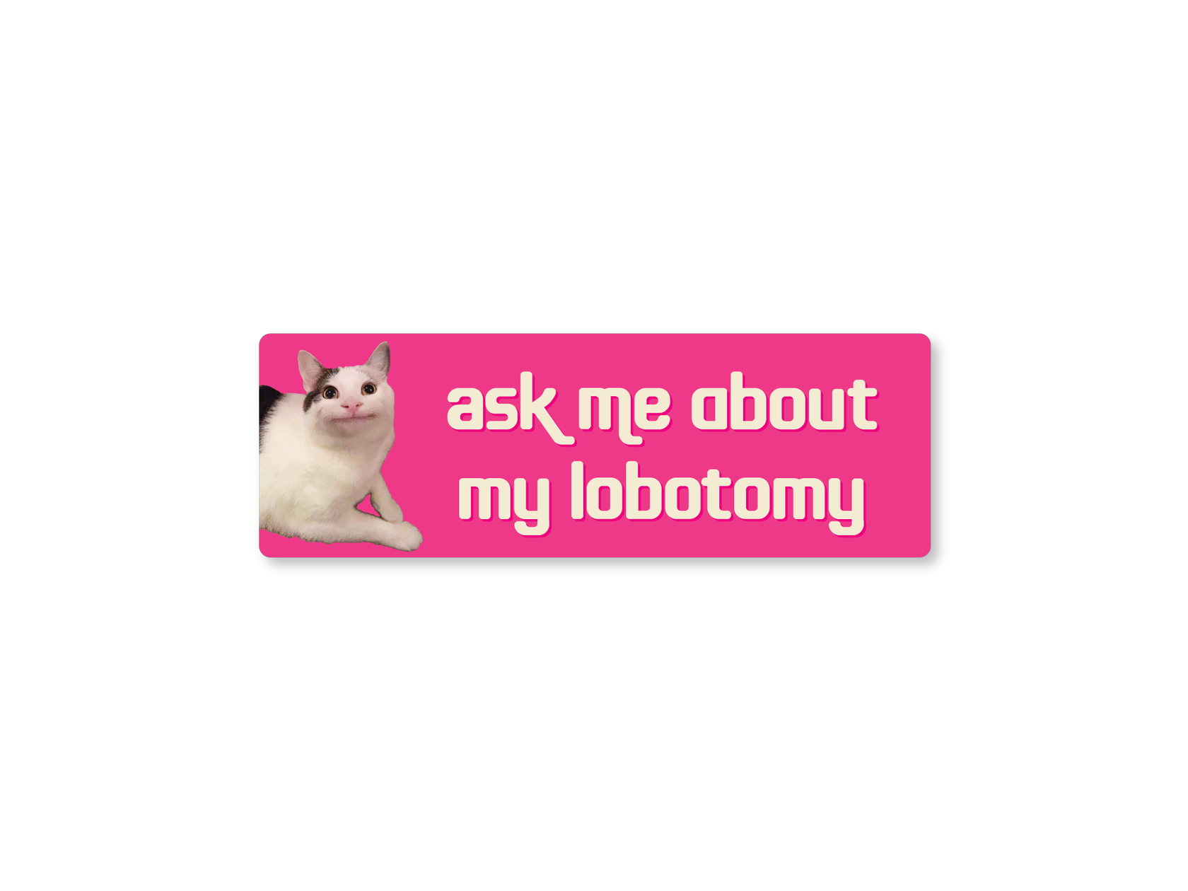 Ask Me About My Lobotomy Sticker | Funny Bumper – StickerBongo